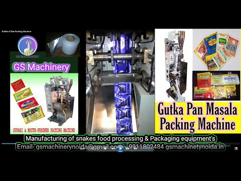 Gutkha Packing Machine - High Speed Gutkha Pouch Packaging Machines ...