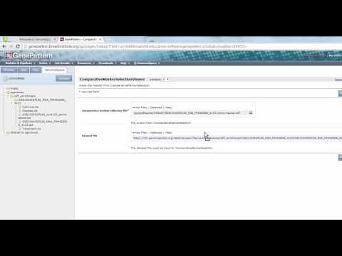 Viewing results of gene expression analysis using ComparativeMarkerSelectionViewer in GenePattern