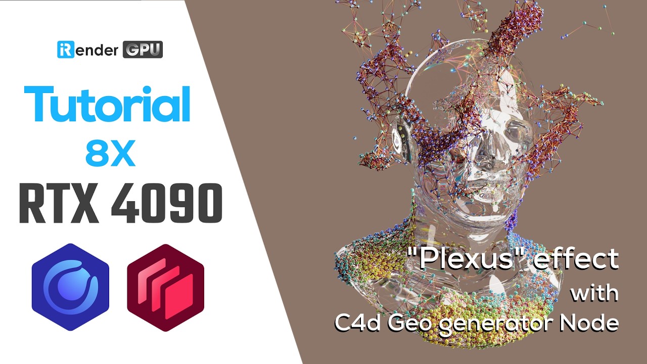 Plexus effect with C4D Geo Generator Node | Tutorial | iRender Render Farm