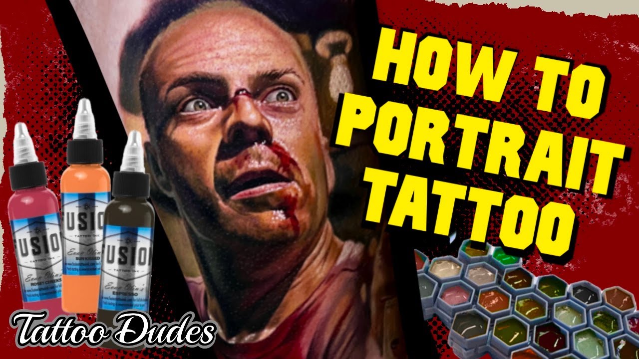 COLOR PORTRAIT TATTOO PROCESS: PULP FICTION _EVAN OLIN REALISM