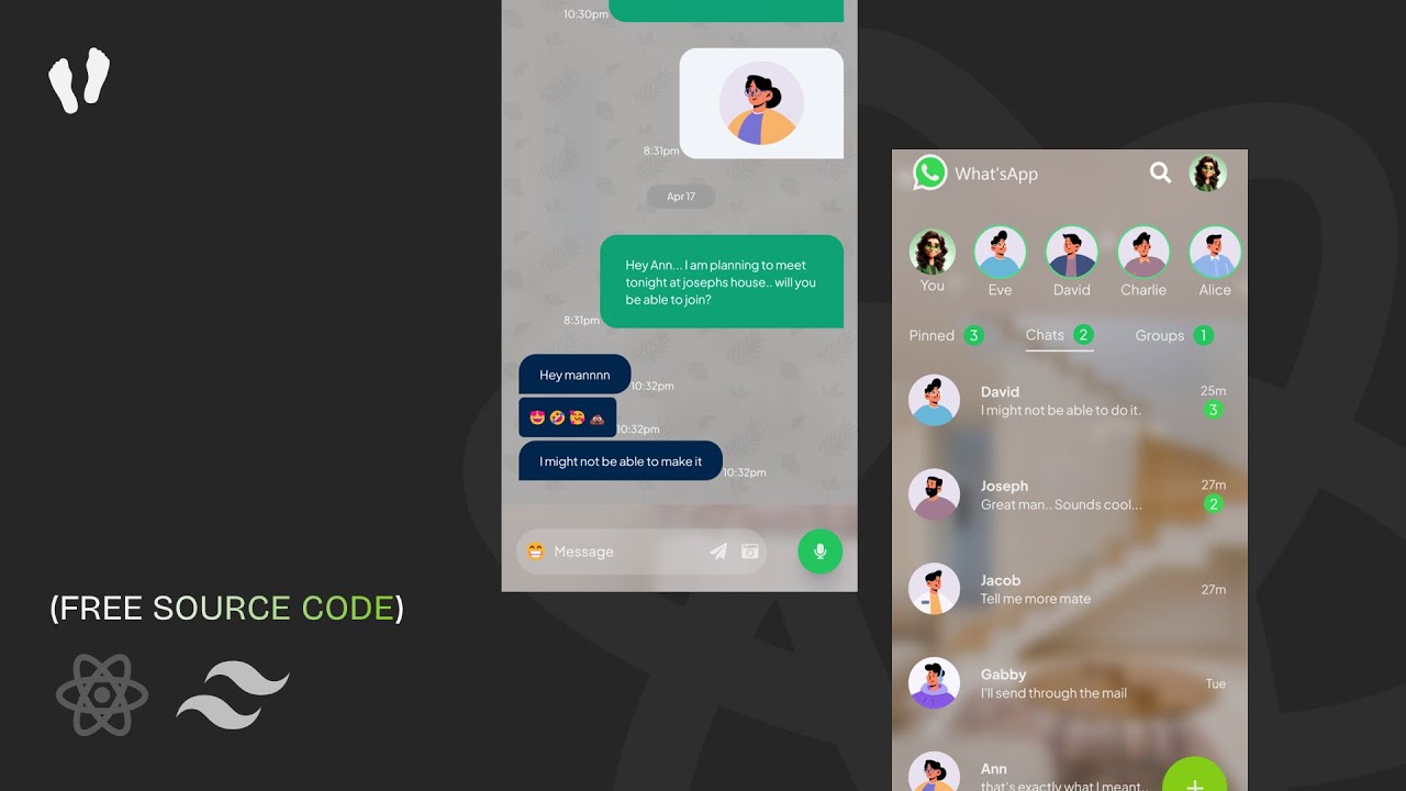 PATIAL WhatsApp Clone | Free Source Code (React + Tailwind CSS)
