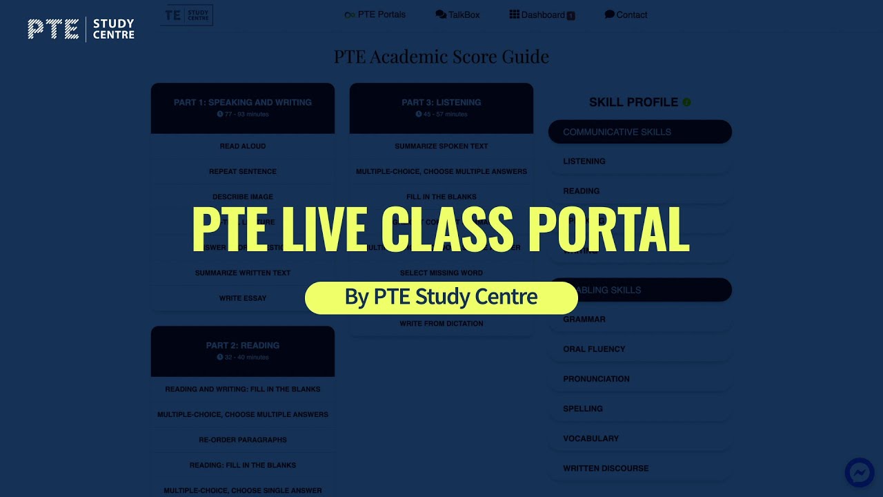 PTE Live Class Portal