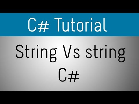 Difference Between String and string In C#