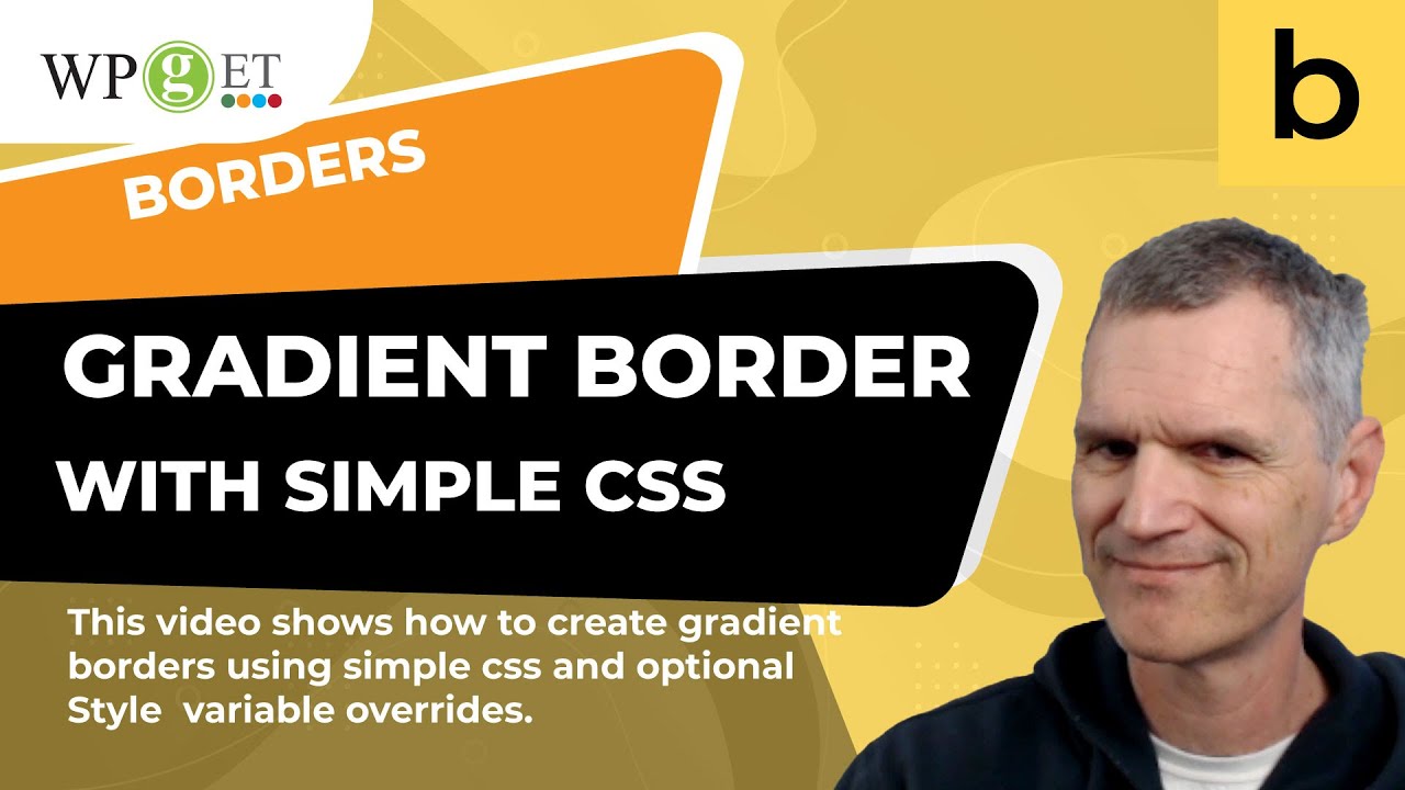 Gradient Borders with simple CSS - Demo with Bricks Builder