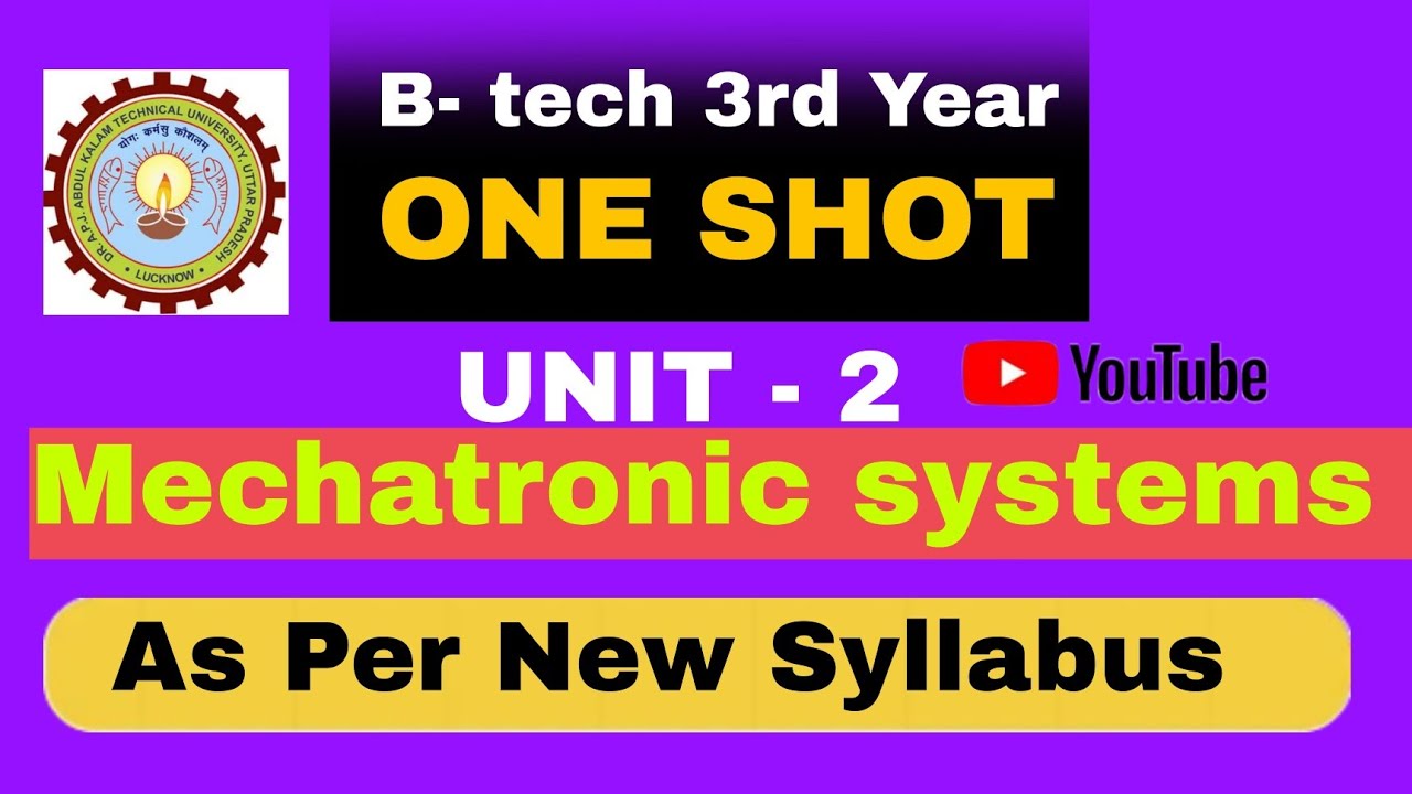Mechatronics systems | one shot revision | UNIT- 2 | AKTU btech | Mechanical Engineering