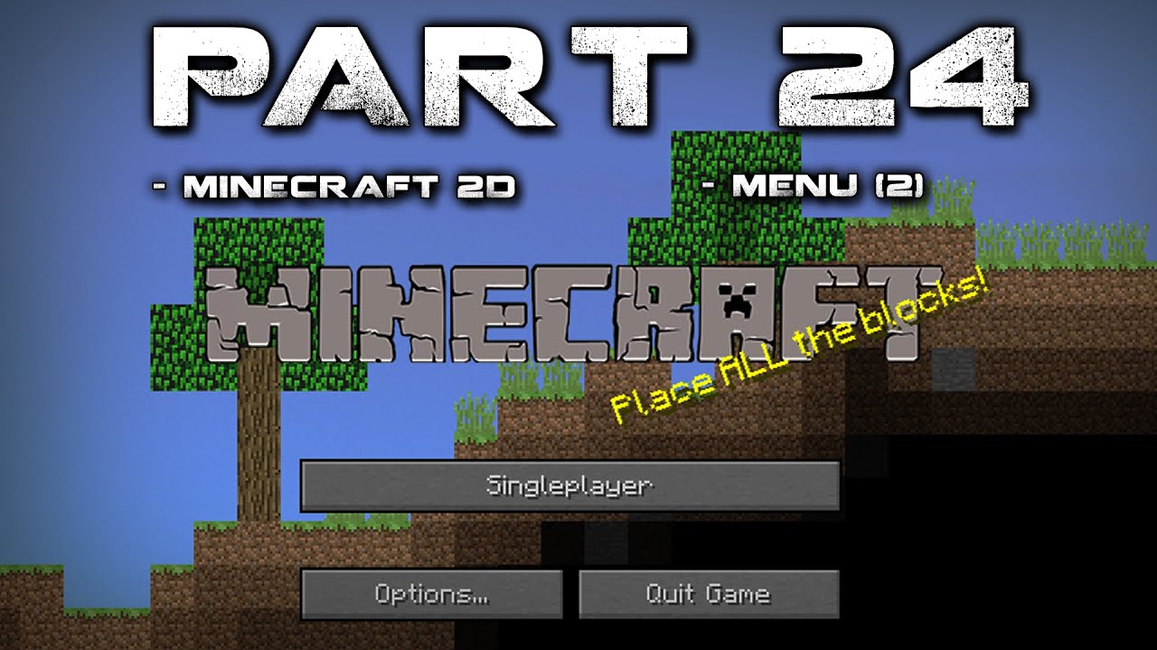 Game Maker Tutorial - Minecraft 2D Part 24: Menu (2)