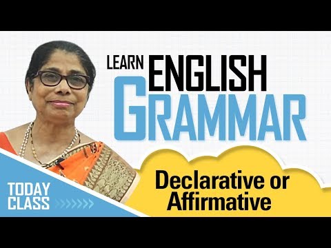 Learn English Grammar | Declarative or affirmative sentence | Basic English Grammar for kids