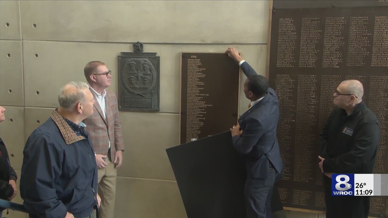 Rochester honors WWII veterans with updated memorial plaque