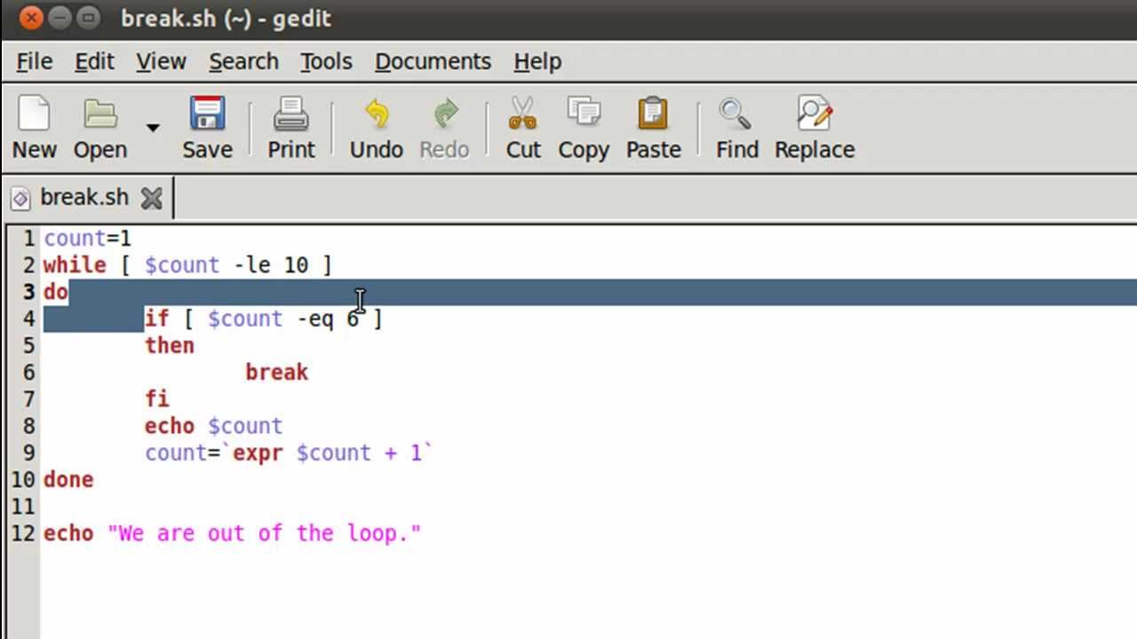Shell Scripting Tutorial-52: The 'break' Statement