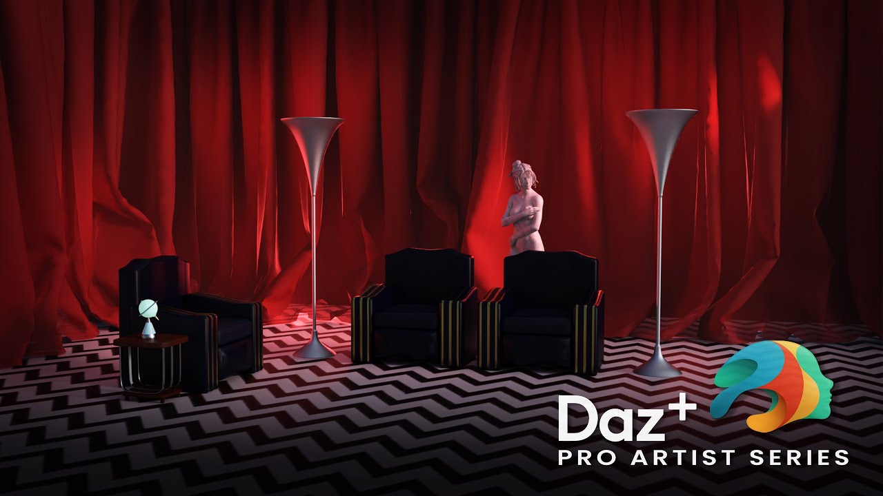 Building a Twin Peaks Red Room Vignette for Daz Studio - Daz+ Pro Artist Series