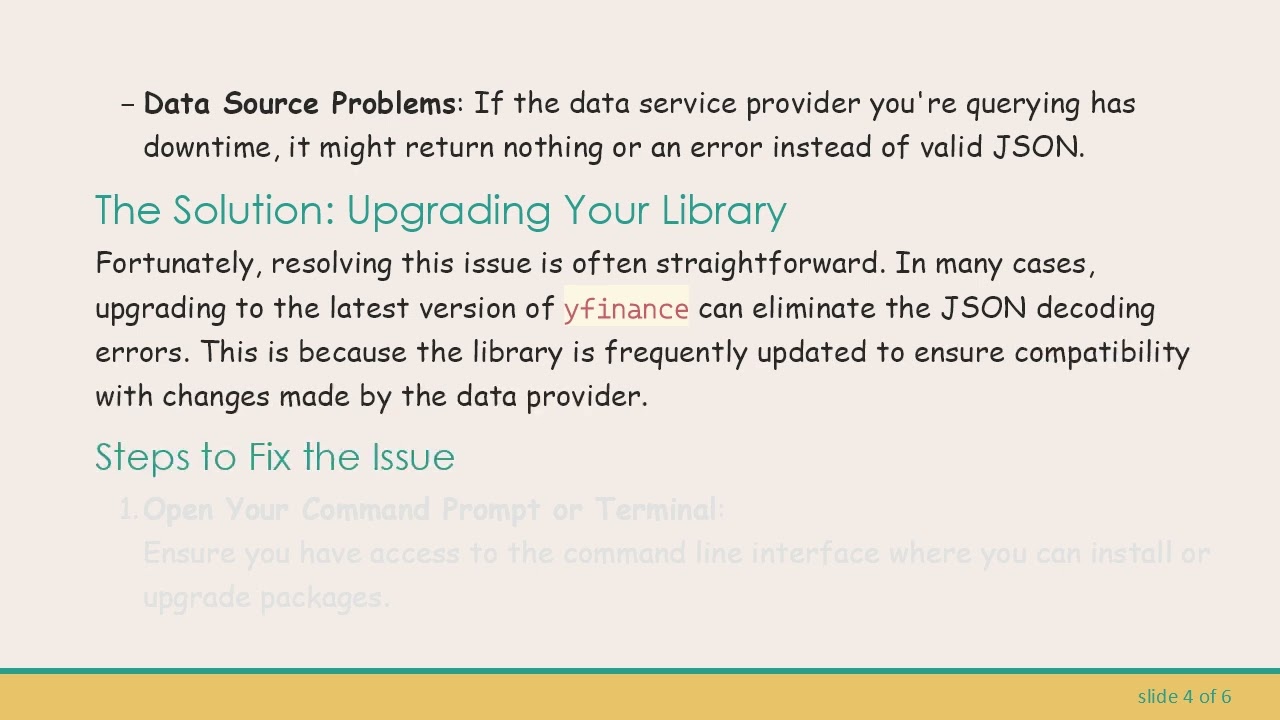 Resolving the yfinance json.decoder.JSONDecodeError Issue: A Quick Fix