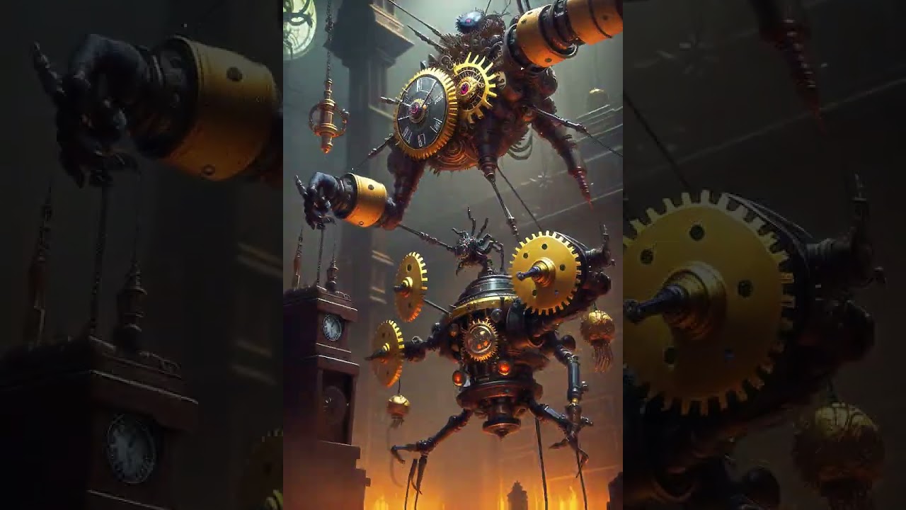 Stable diffusion DEFORUM animation video test Mechanical horror