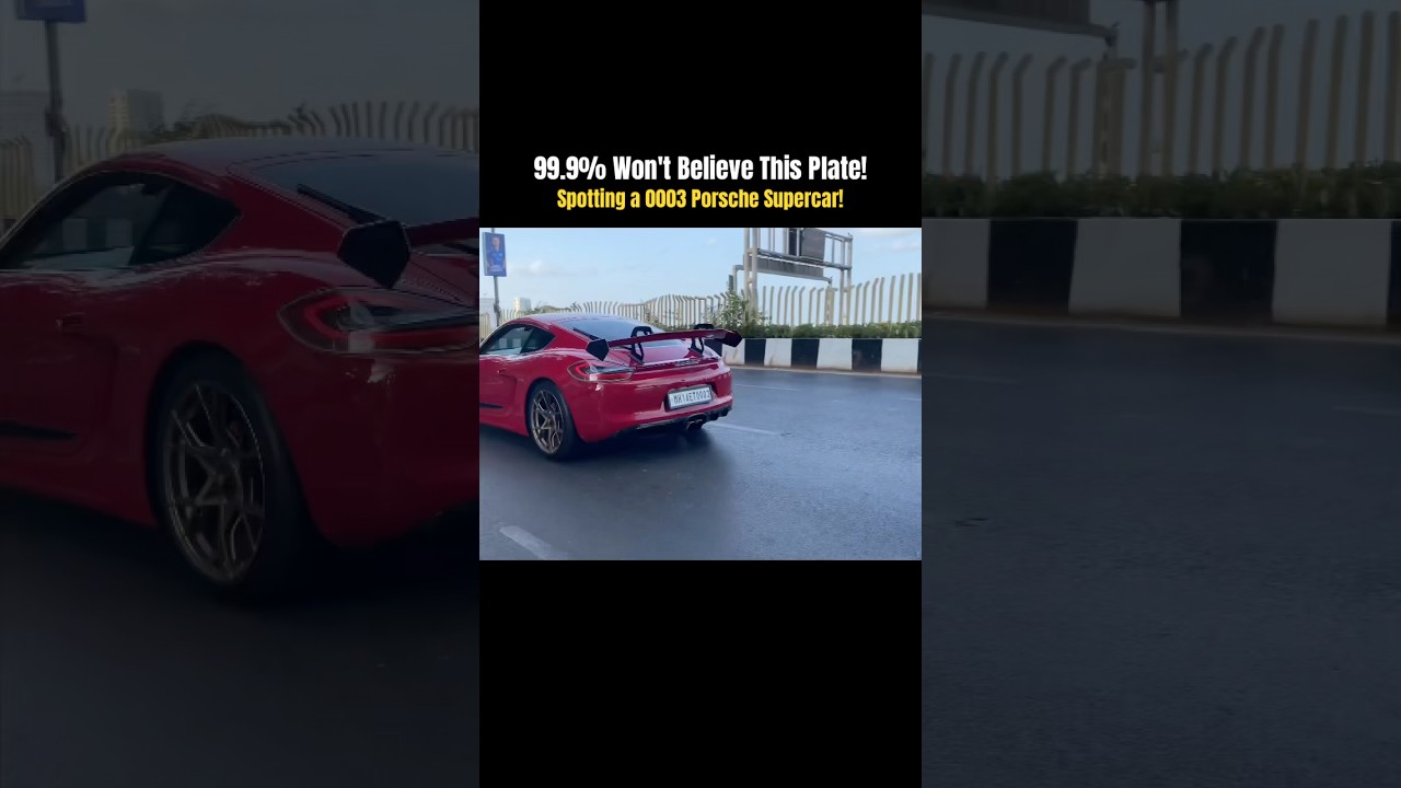 99.9% Won't Believe This Plate! 🚨 Spotting a 0003 Porsche Supercar! #supercars #carspotting #shorts