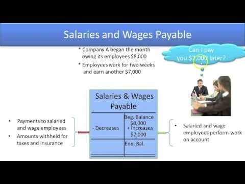 Define Common Liability Accounts - Salaries and Wages Payable - Video Slide 6
