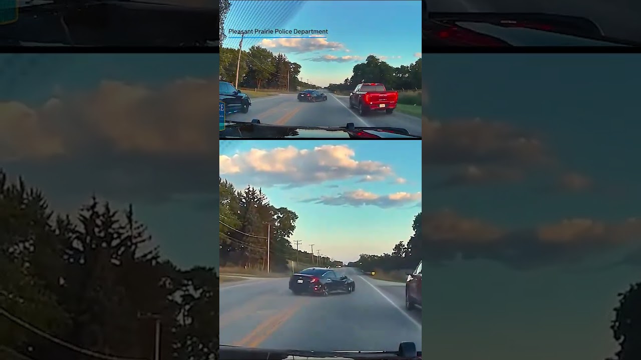 WATCH: driver hits several police car with 100 mph chase