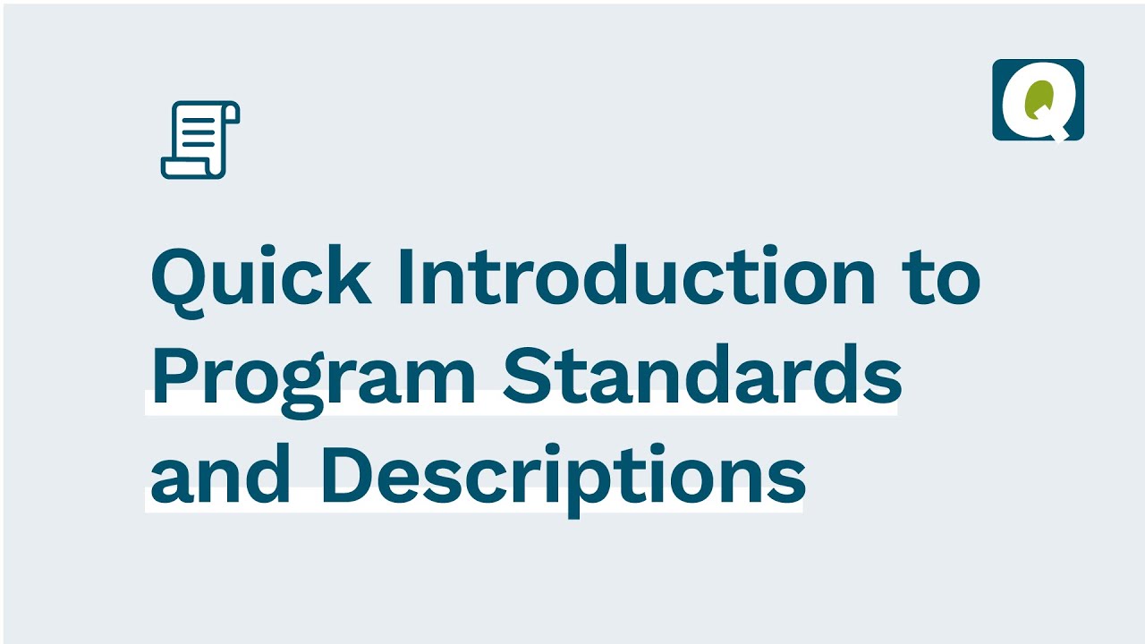 Navigating Program Standards & Program Descriptions for Successful Program Development – CVS | OCQAS