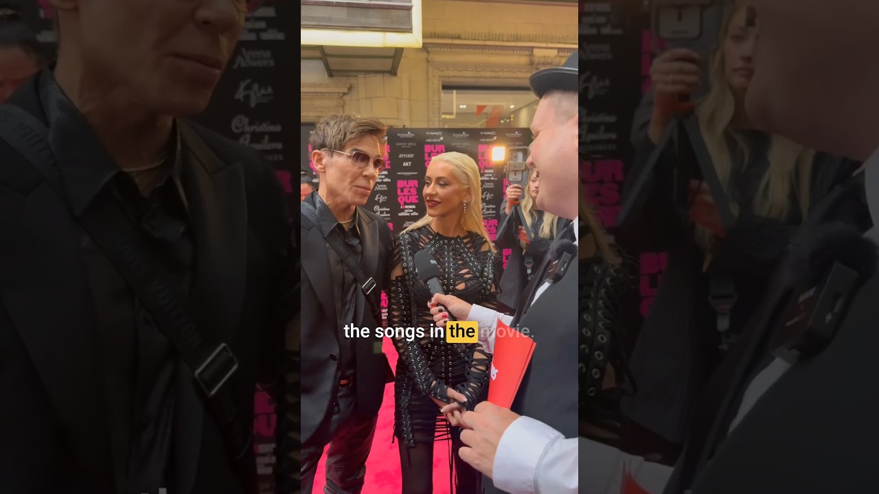 Christina Aguilera & writer Steven Antin at the opening of #Burlesque The Musical in London! #xtina