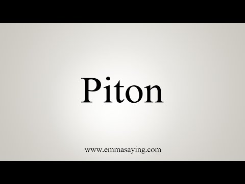 How To Say Piton