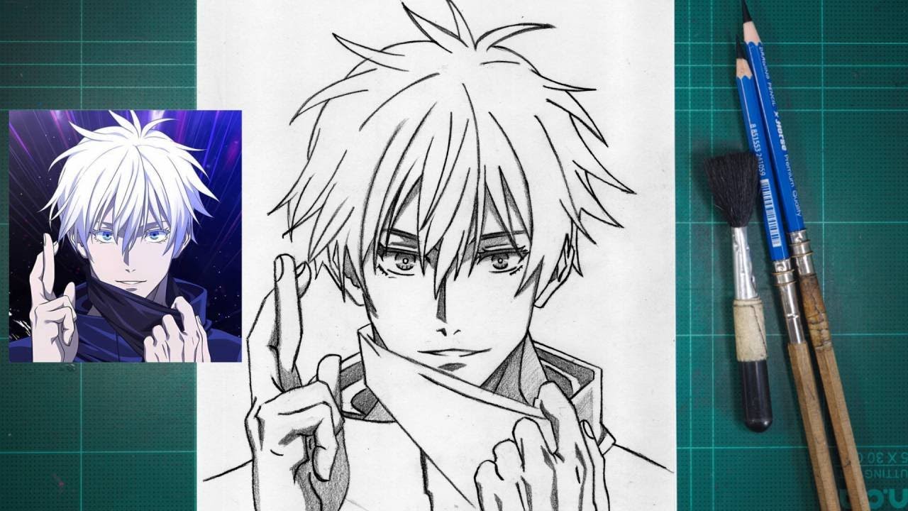How to Draw Gojo Satoru Step by Step | Easy Jujutsu Kaisen Anime Tutorial