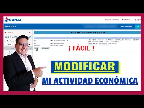 Actualizar - modificar o agregar mi actividad económica en mi ficha RUC | Sunat 2023