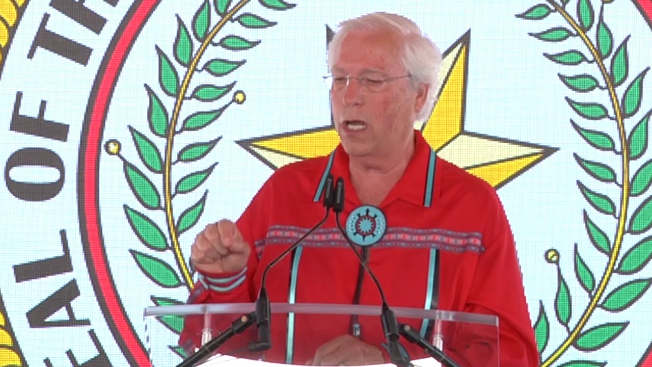 Principal Chief Bill John Baker presents the Cherokee State of the Nation