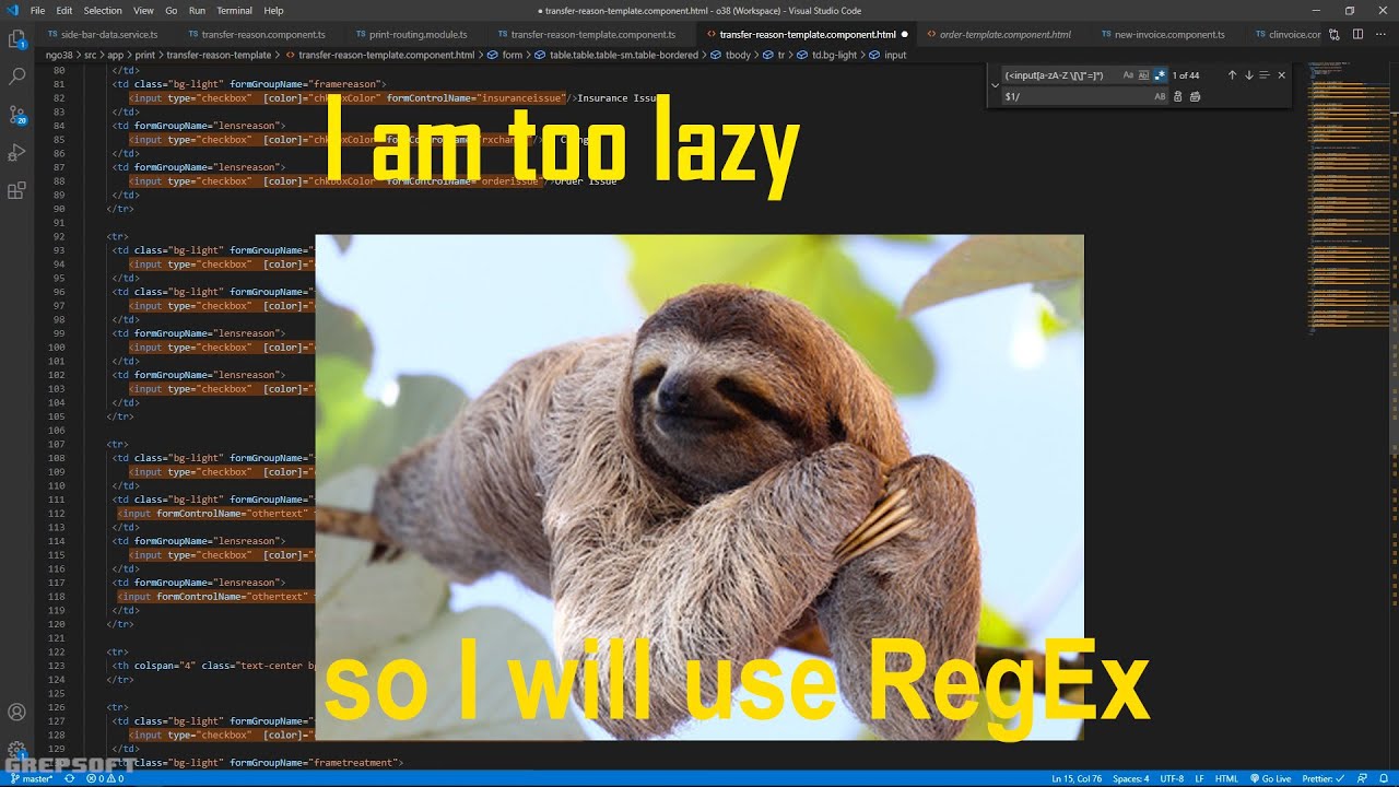 VS Code Tip and Tricks | RegEx