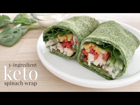Keto 3-ingredient Spinach Wrap