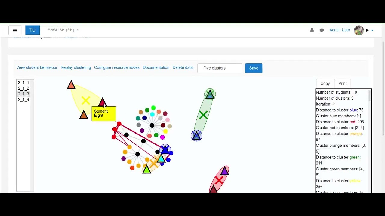 How-To [Teachers] Manually cluster students in Behaviour Analytics Moodle Plug-in