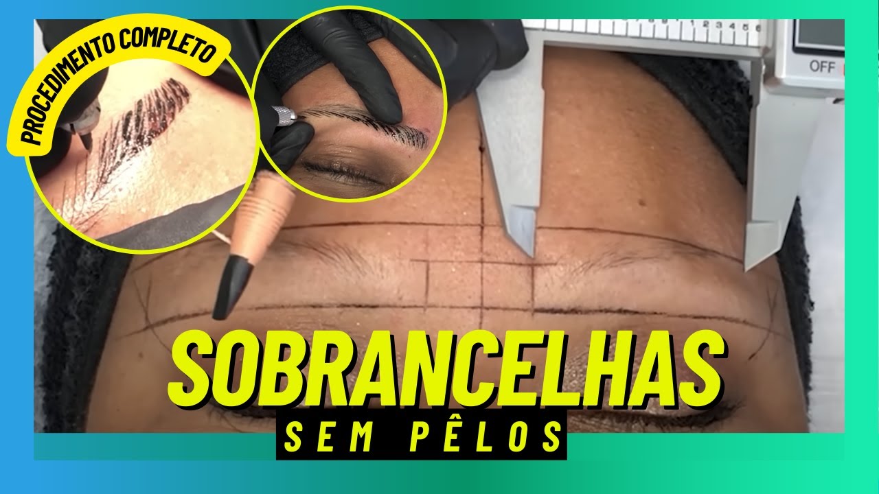 Como fazer Fio a Fio em Sobrancelhas sem pelo - Passo a passo