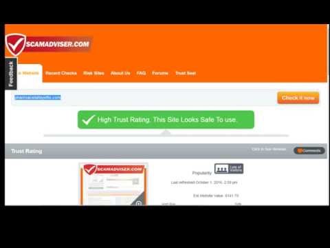 Free tool for testing how good your website is ,with scamadviser