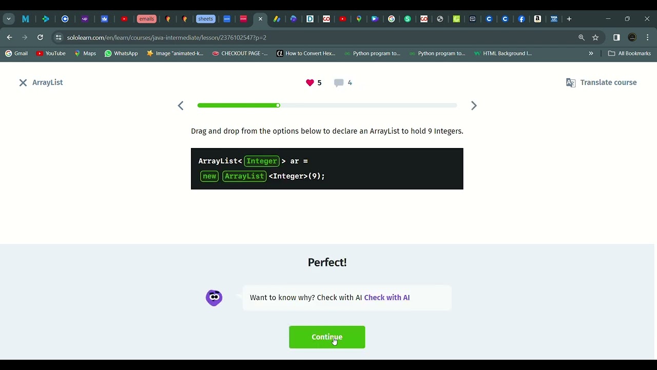 31 ArrayList | Java Intermediate | Sololearn