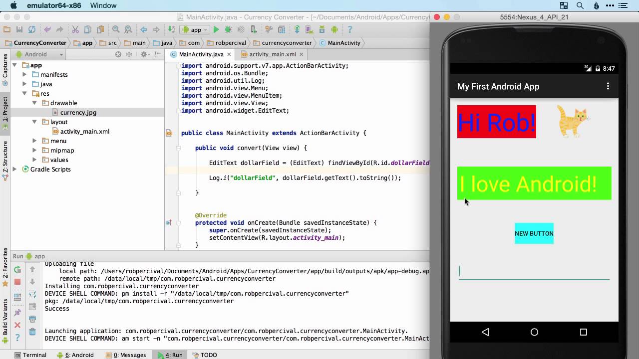 The Complete Android Developer Course - Currency Converter App
