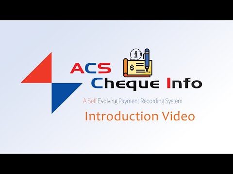 ACS Cheque Info - Intro video of cheque printing software