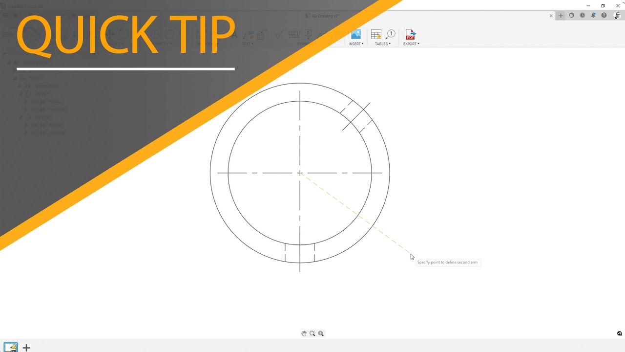 Quick Tip: How to Create an Angular Dimension in a Fusion 360 Drawing | Autodesk Fusion 360