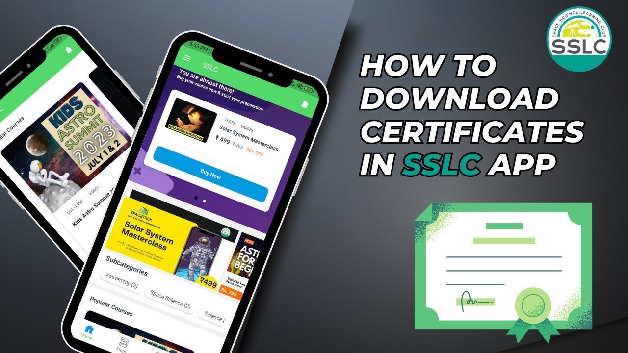 How to download certificates in our SSLC Android App