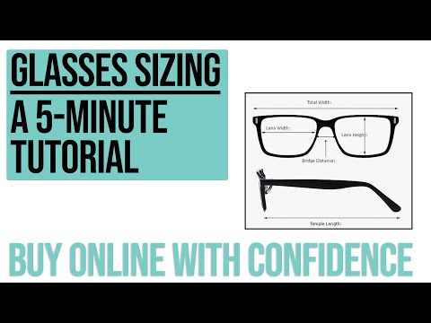 How to locate the size of your glasses - glasses sizing