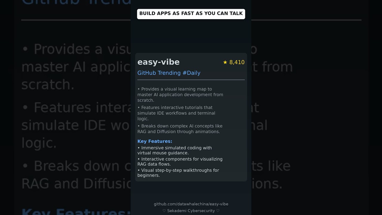 GitHub Trending Repositories: datawhalechina/easy-vibe 🇬🇧