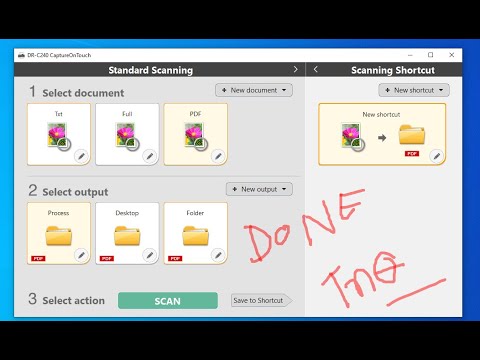 Canon DR-C240 scanner & Capture On Touch software review English #DR-C240, #CANON how to scan