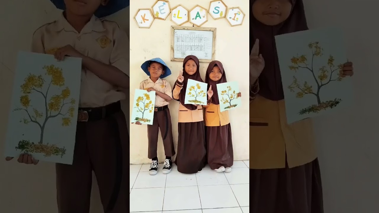 P5 kelas 1 kolase pohon