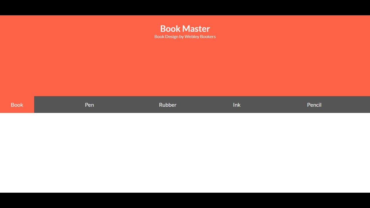 How to create Tab Header using HTML CSS and JavaScript |