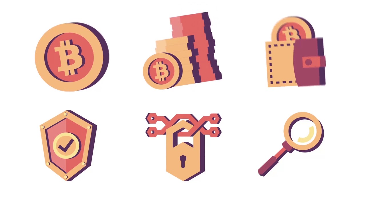 Cryptocurrency animated icon pack | After Effects Project Files - Videohive template
