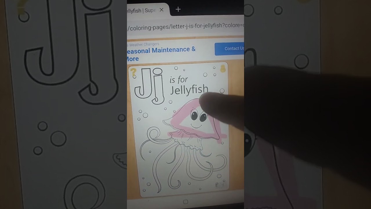 Alphabet coloring letter j