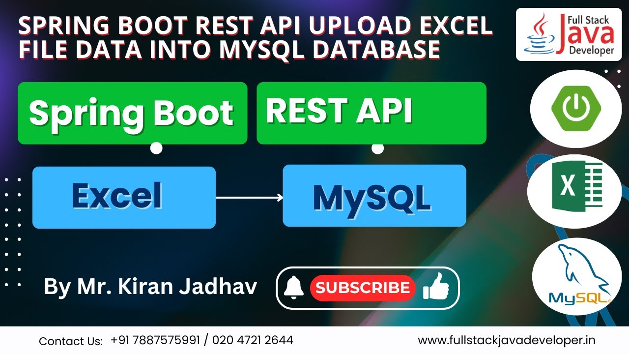Spring Boot Import Excel File Data into a Database | Learn with Mr. Kiran Jadhav