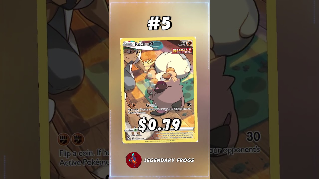 Top 5 Rockruff Pokemon Cards #rockruff