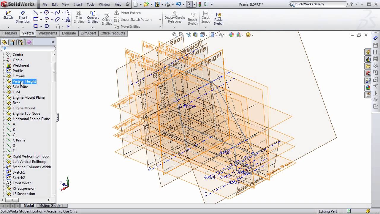 SolidWorks BAJA SAE Tutorials - How to Model a Frame