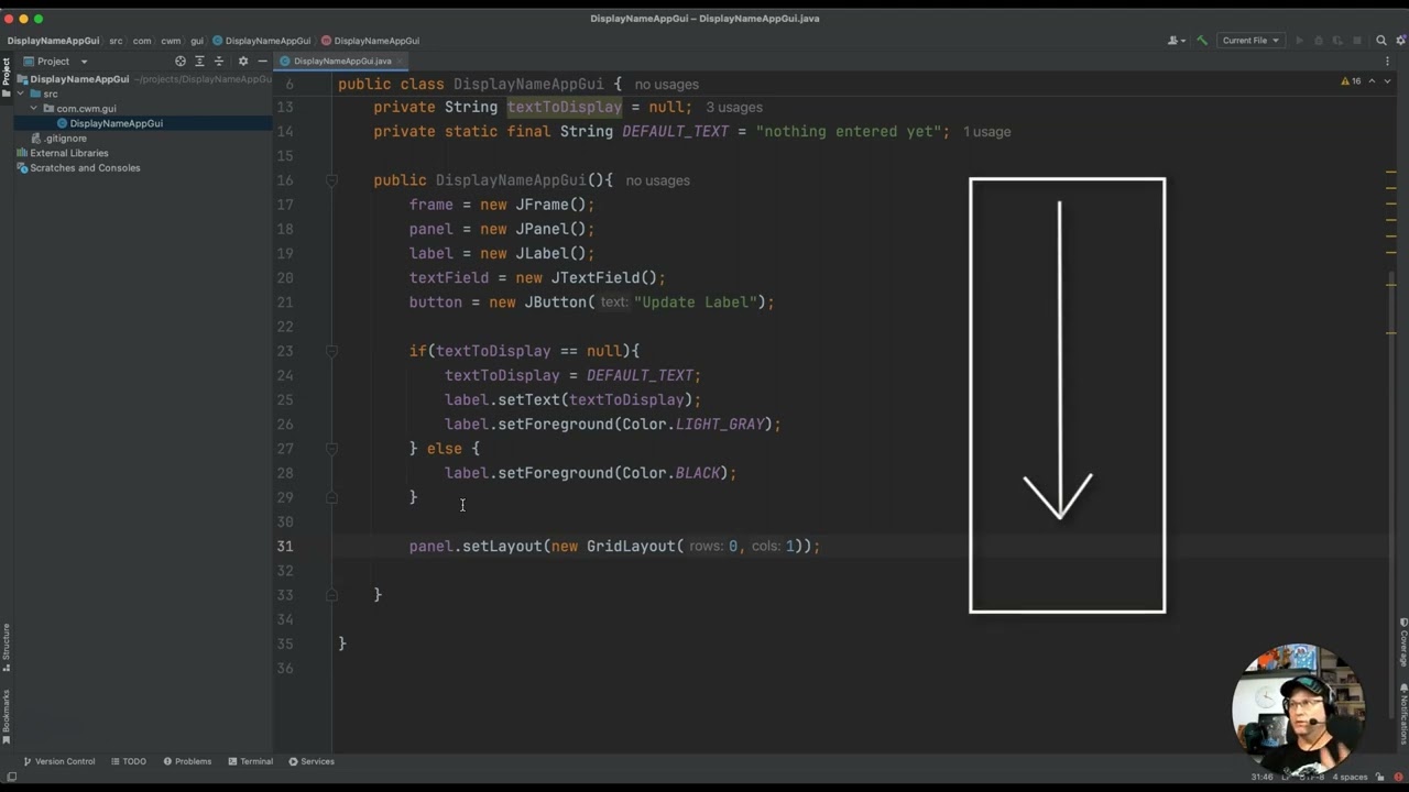 First Java Swing App
