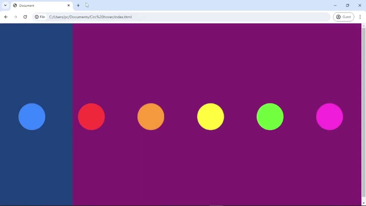 HTML & CSS Tutorial | How To Create Circle Hover Effect In HTML & CSS