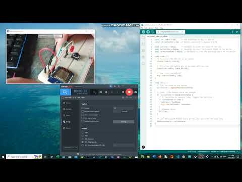 ESP8266 D1 Mini-Pro with a button to switch LED on and off