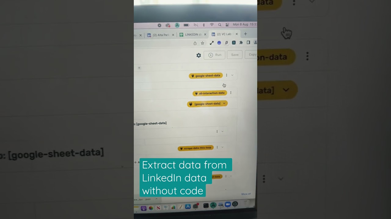 Extract data from LinkedIn with axiom.ai