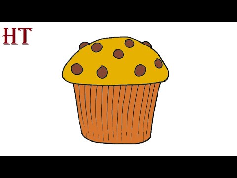 Muffin Drawing easy Step by Step for Beginners – I'm Youtuber – Follow ...